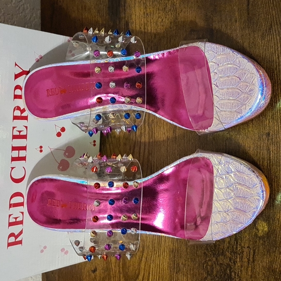 Red Cherry | Shoes | Brand New In Original Box Womens Spiked Sandals In ...